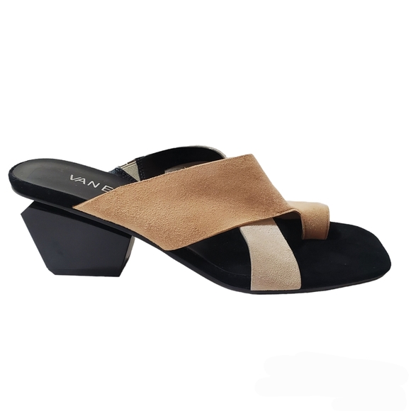 Vaneli | Shoes | Vaneli Smooth Suede Toe Ring Heeled Sandals Size 85 ...